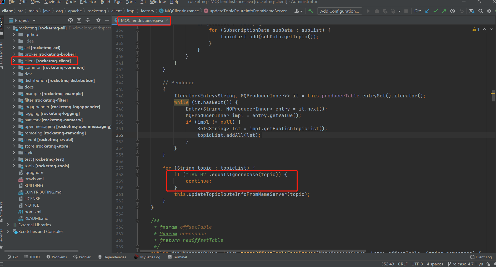 RocketMQ 客户端 解决 No topic route info in name server for the topic：TBW102_no topic route info in ...
