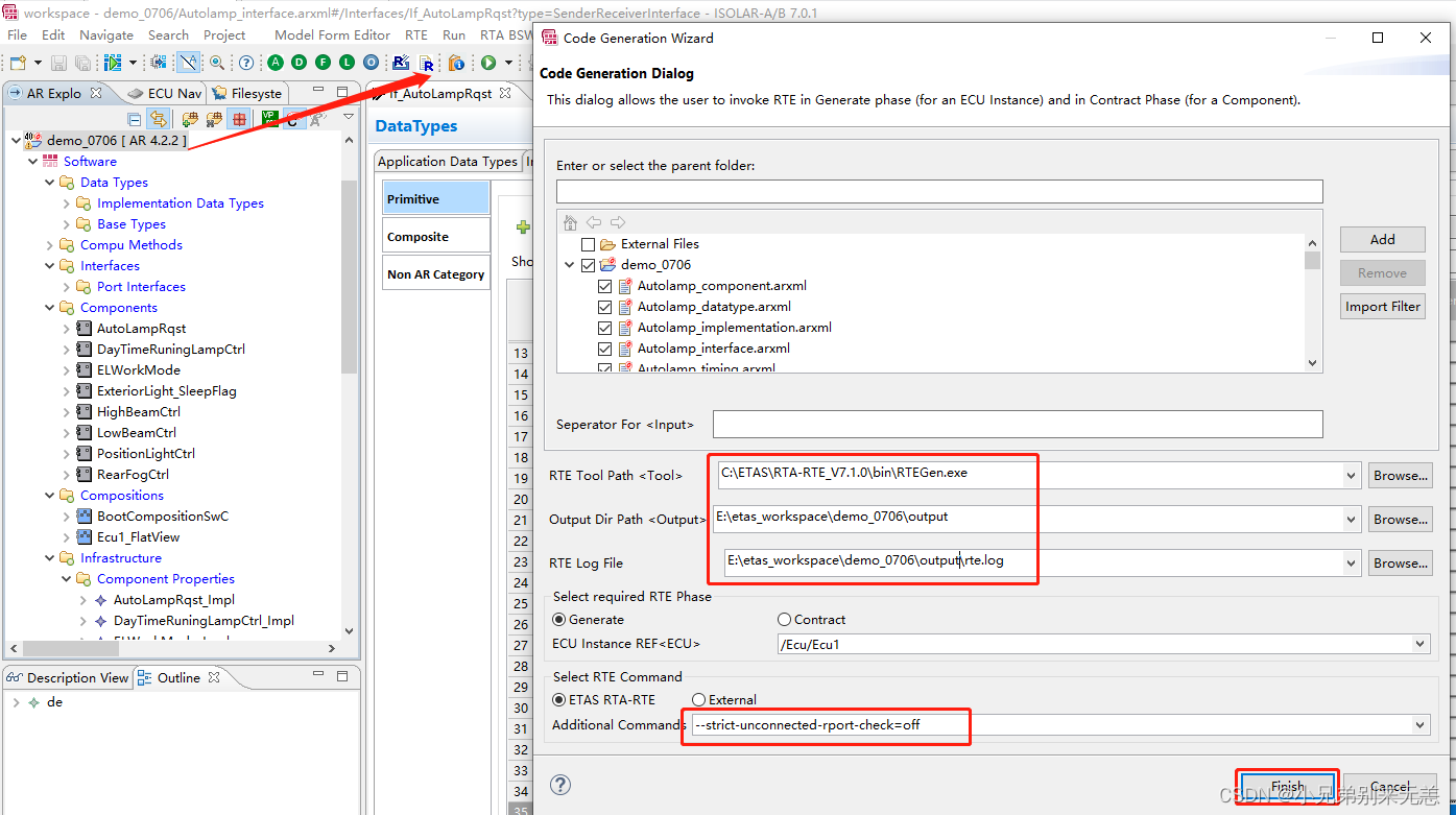 基于simulink模型导出的arxml文件在isolar中配置rte——外灯系统isolar与simulink Csdn博客