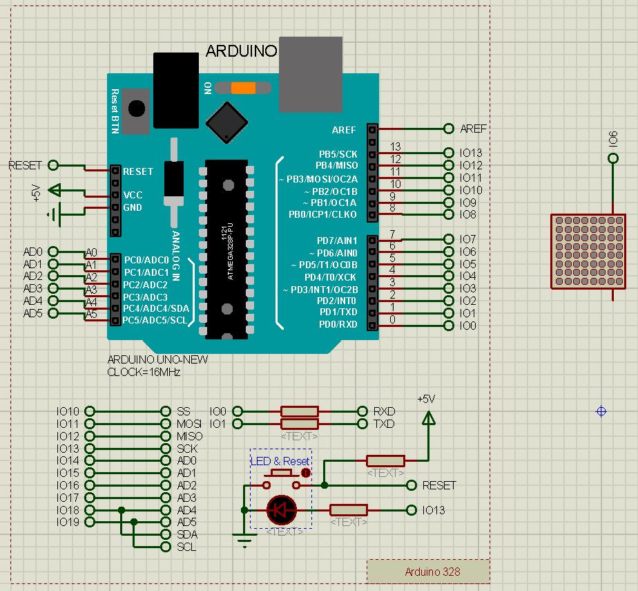 Arduino与proteus仿真实例 Ws2812 Rgb Led点阵8x8驱动仿真proteus中rgbled Csdn博客
