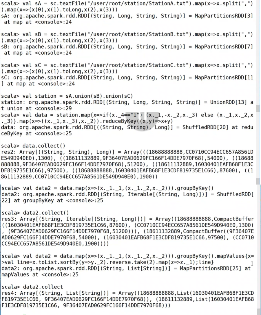 学习笔记Spark（四）—— Spark编程基础（创建RDD、RDD算子、文件读取与存储）_根据前面得到的rdd bigdata及math,取出总成绩排名前5的学生成绩信息。通过sortby ...