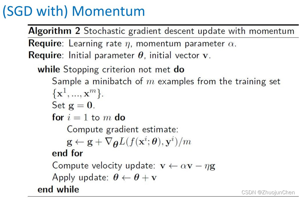 深度学习中常用优化器(sgd Momentum Nesterov Momentum Adagrad Rms Prop Adam)的伪
