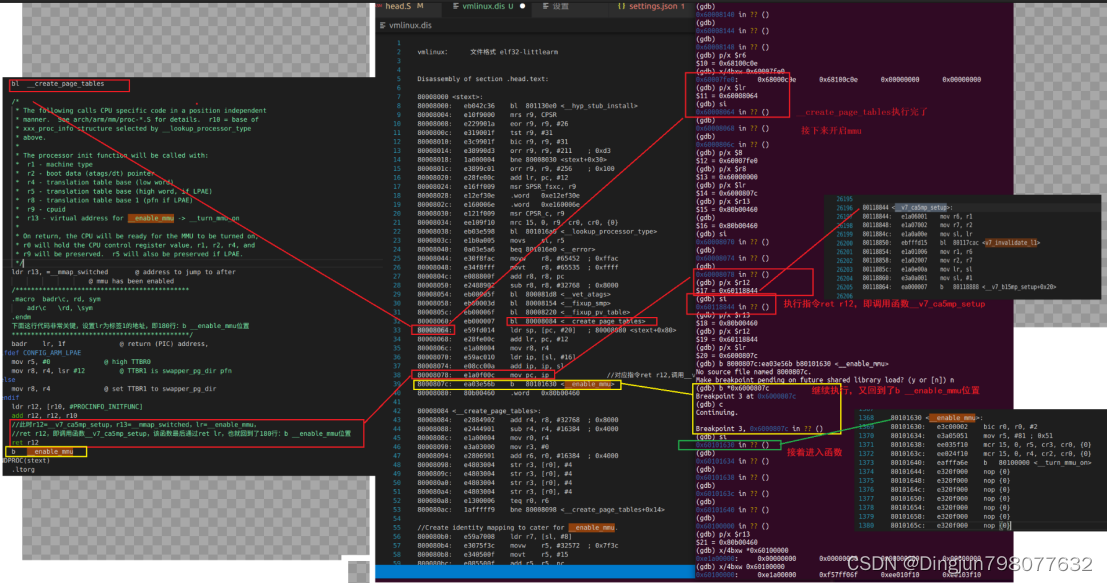 Linux内核启动建立临时页表与开启MMU过程分析（GDB+QEMU跟踪调试）_linux系统启动开启mmu之前是怎么加载的-CSDN博客