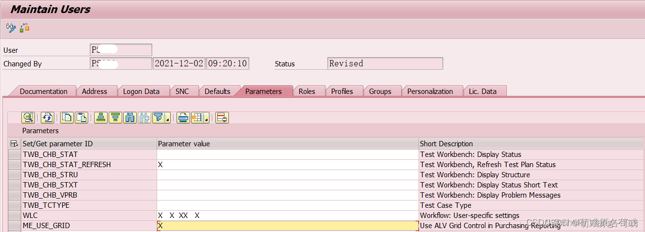 SAP-MM ME1M如何设置以ALV进行展示（SU01 参数 ME_USE_GRID）_sap su01 参数-CSDN博客
