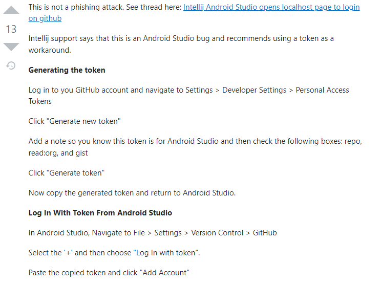 AndroidStudio提交代码到Github的登录不了BUG错误提示：http://127.0.0.1:63342/api/github/oauth/authorization_code ...