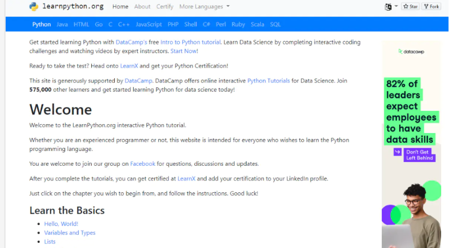 8个免费学python的网站,新手入门必备!你知道几个呢?python免费自学网站python学习网站 Csdn博客