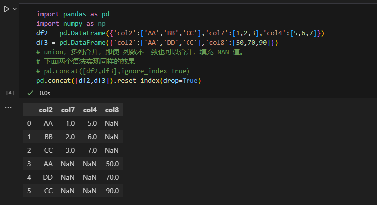 Python和MySQL对比（2）：用Pandas 实现MySQL的 union 和 join 语法效果_pandas union-CSDN博客