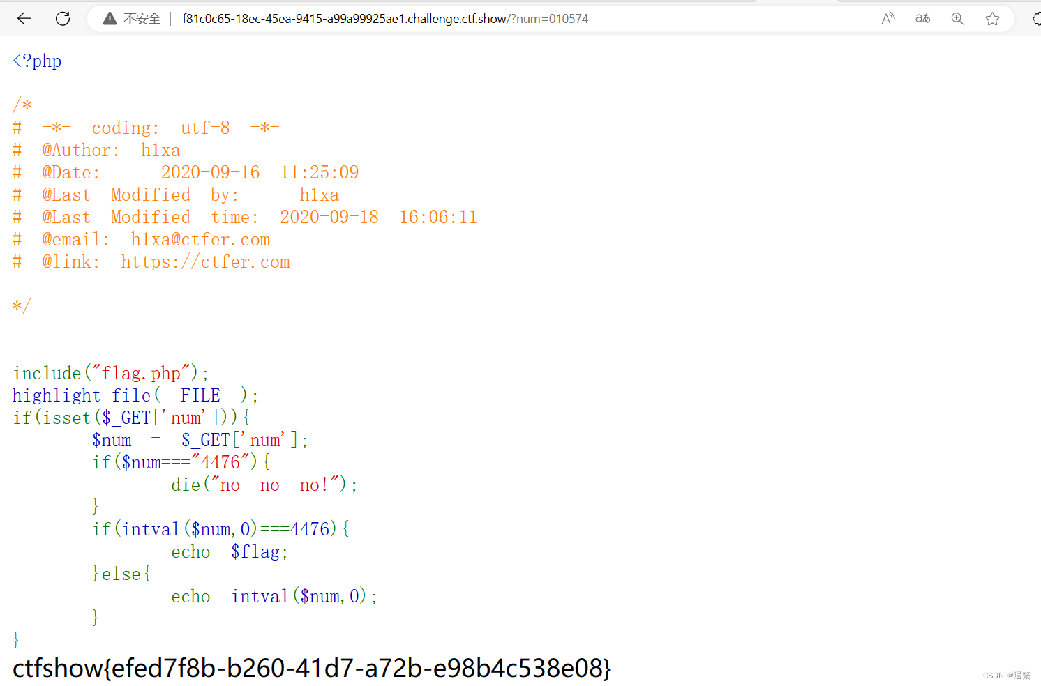 ctfshow php特性_intval($num,0)-CSDN博客