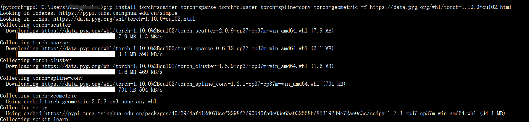 Win10下安装pytorch-gpu版本，包含pytorch-geometric_安装cuda=1.10.2的torch-CSDN博客