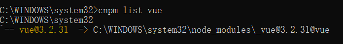 【Vue】vue安装后使用npm list vue 显示empty的一种解决方法_npm list config 显示 空-CSDN博客