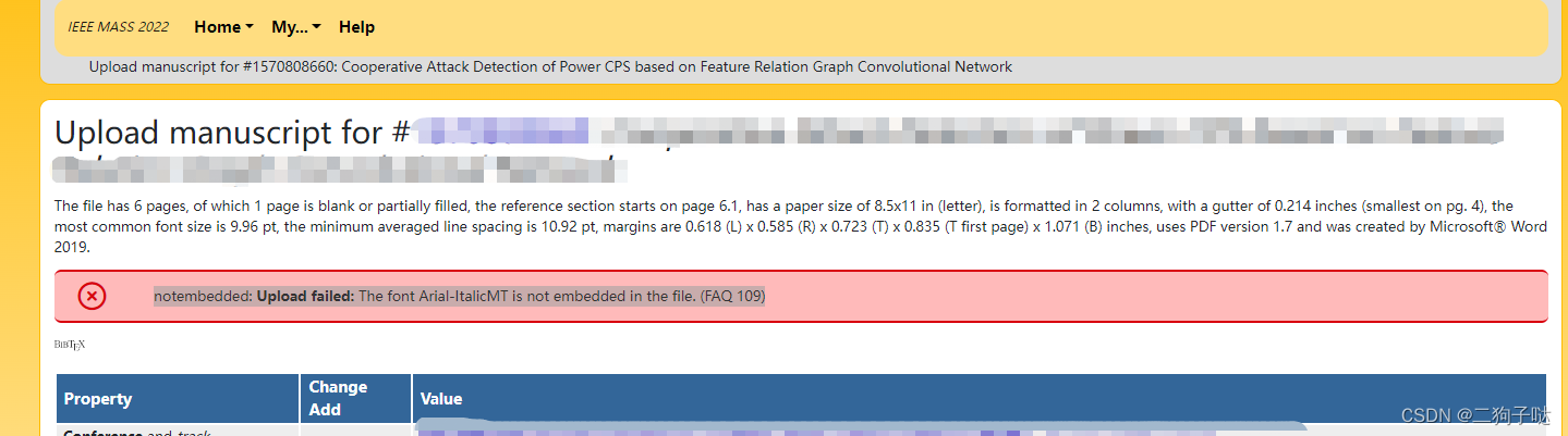EDAS系统上传稿件The font Arial-ItalicMT is not embedbed in the fille.(FAQ 109)解决_notembedded: upload ...