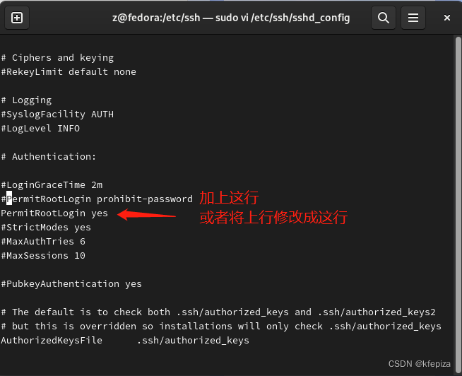 Fedora36启用root,并且root直接通过ssh远程连接 2209010539_fedora sshd-CSDN博客