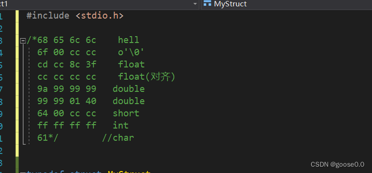 C语言结构体对齐以及‘CC’内存存放规则_c 内存cc-CSDN博客
