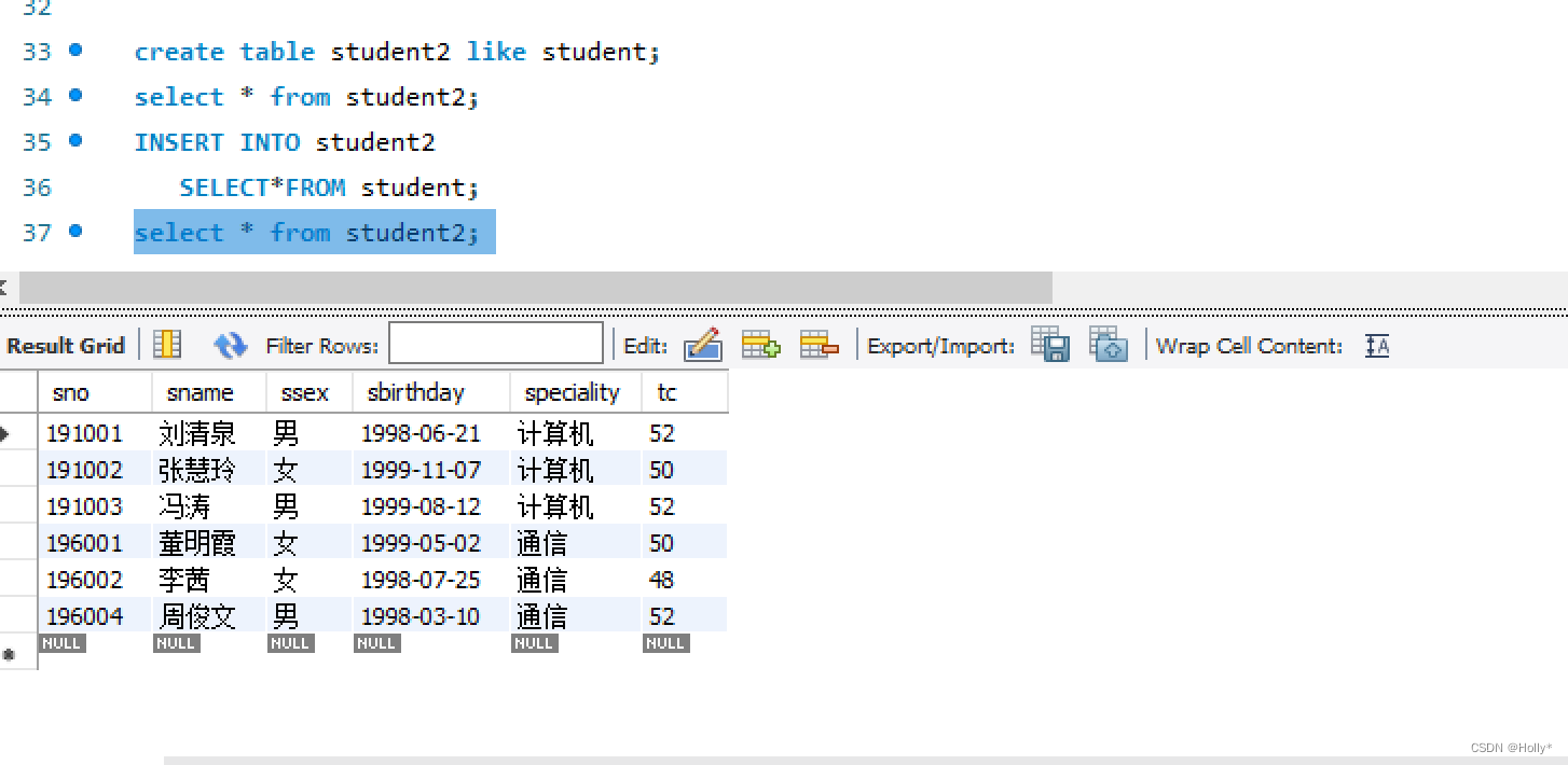 课本P80-85_本关任务:将 student 表中所有学生的总学分加2,空值记录也参加计算。-CSDN博客
