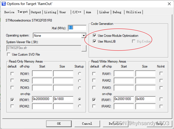 STM32（在F051上调试通过）配置从SDRAM上启动_stm32f051 启动-CSDN博客