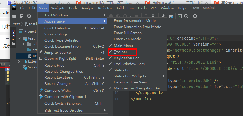 idea 设置--工具栏中显示show in explorer-CSDN博客