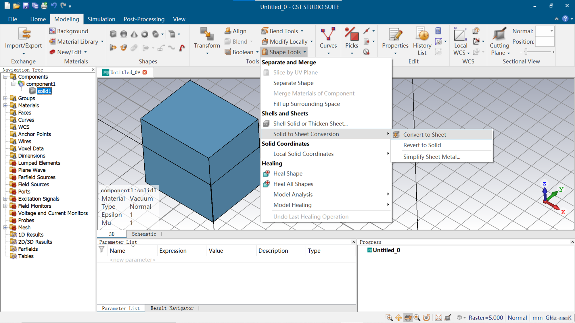 CST2018学习笔记：五、三维转二维、内表面染色、平面切割、二维转三维_slice by uv plane-CSDN博客