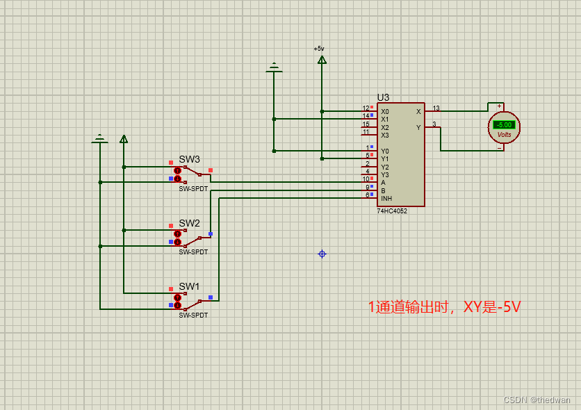 74HC4052实现电源正负极切换仿真_模拟电路正负极切换电路、-CSDN博客