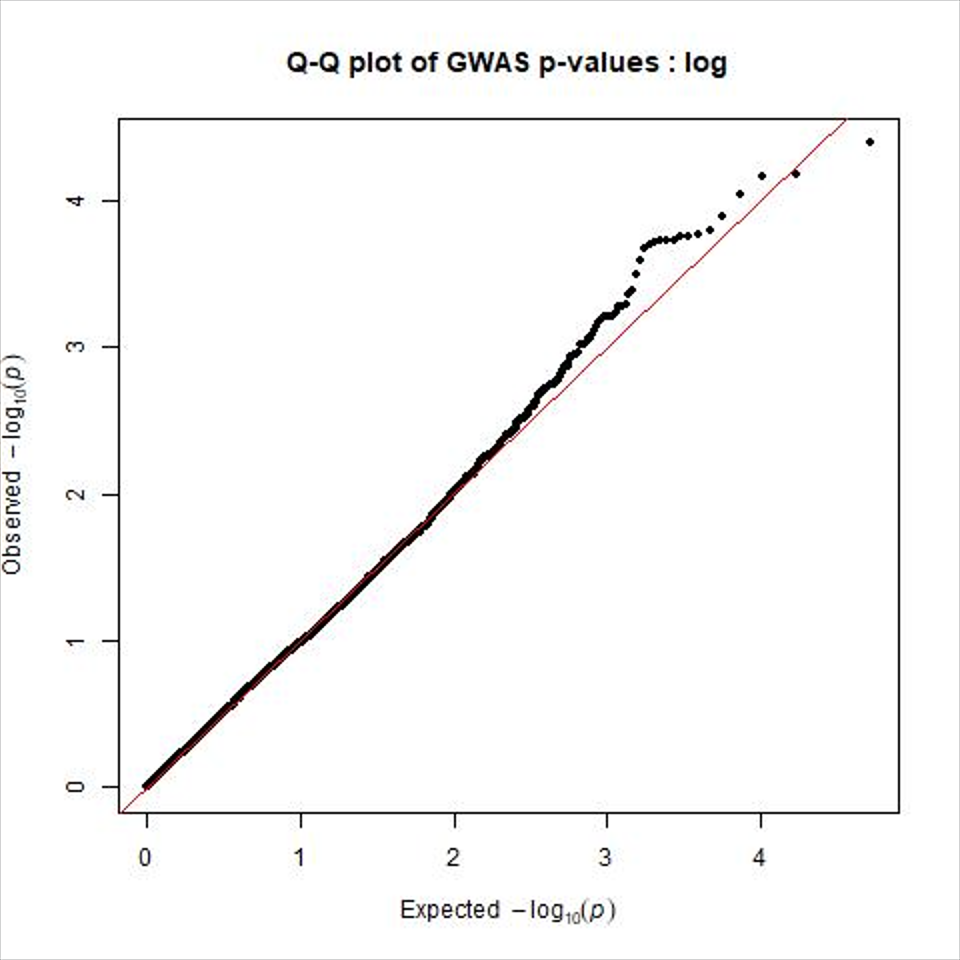 GWAS可视化1 | QQ图和曼哈顿图是嘛意思？_quantile-quantile plot gwas-CSDN博客