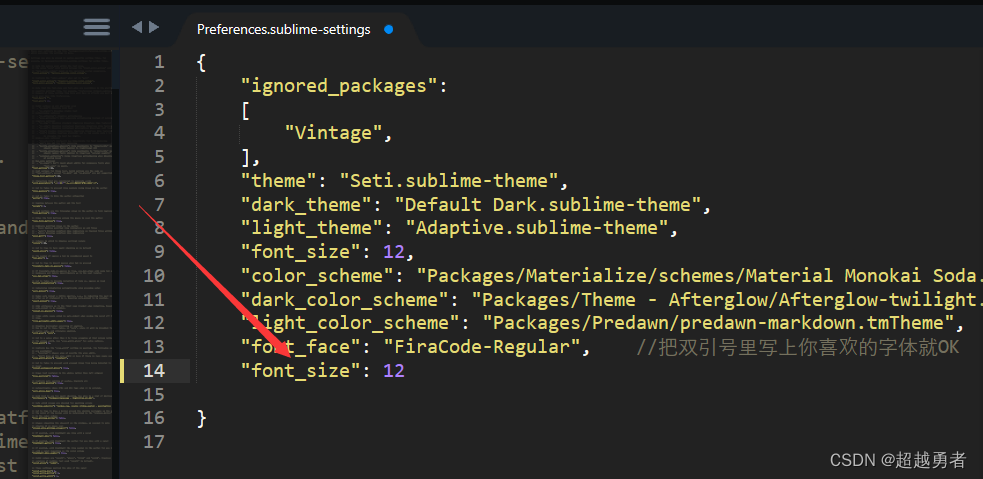 Sublime Text3 最简单的修改字体的方法sublime修改字体 Csdn博客 