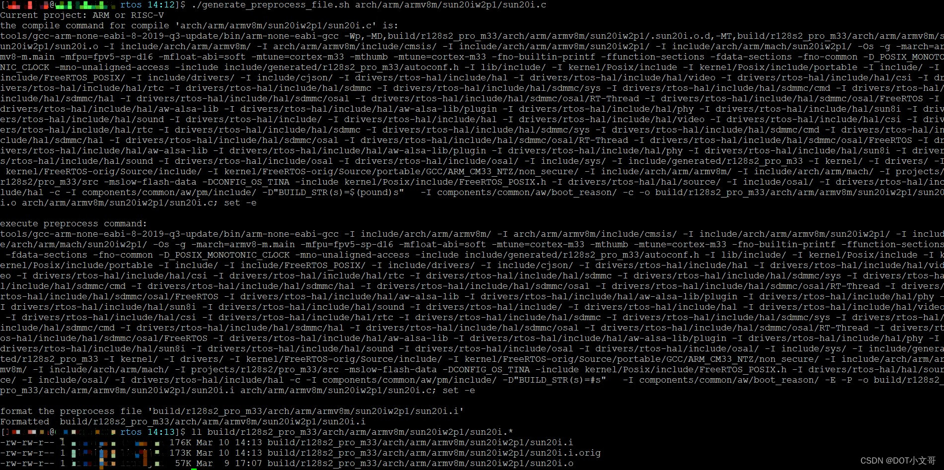 全志R128芯片 如何在FreeRTOS下对代码源文件进行快速预处理？_r128-s2-CSDN博客