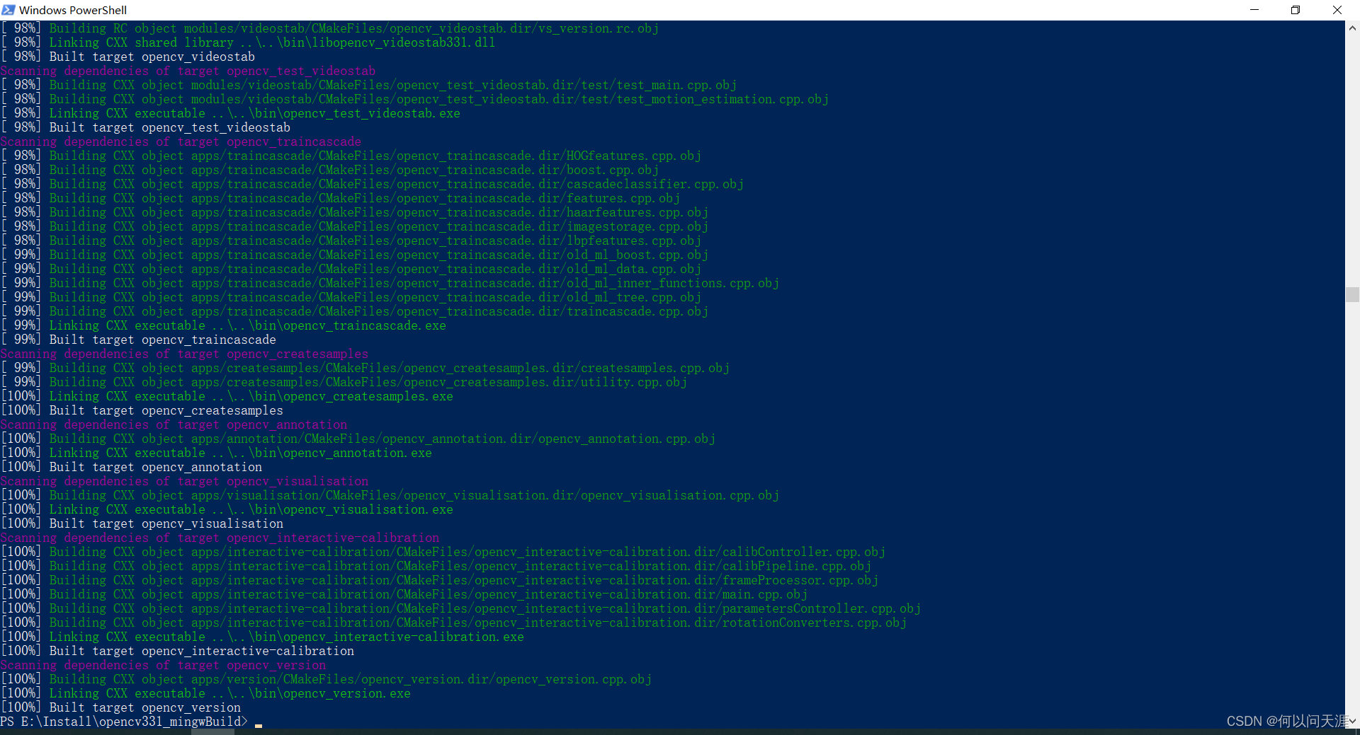 Windows系统下使用Mingw编译并运行opencv教程_opencv mingw-CSDN博客