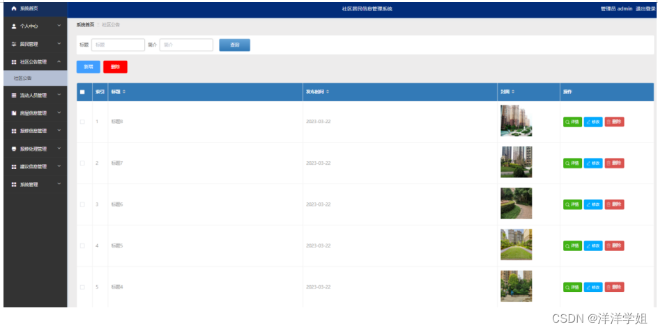 计算机毕业设计springboot社区居民信息管理系统c6f169【附源码数据库部署lw】基于springboot的社区居民信息管理系统 Csdn博客