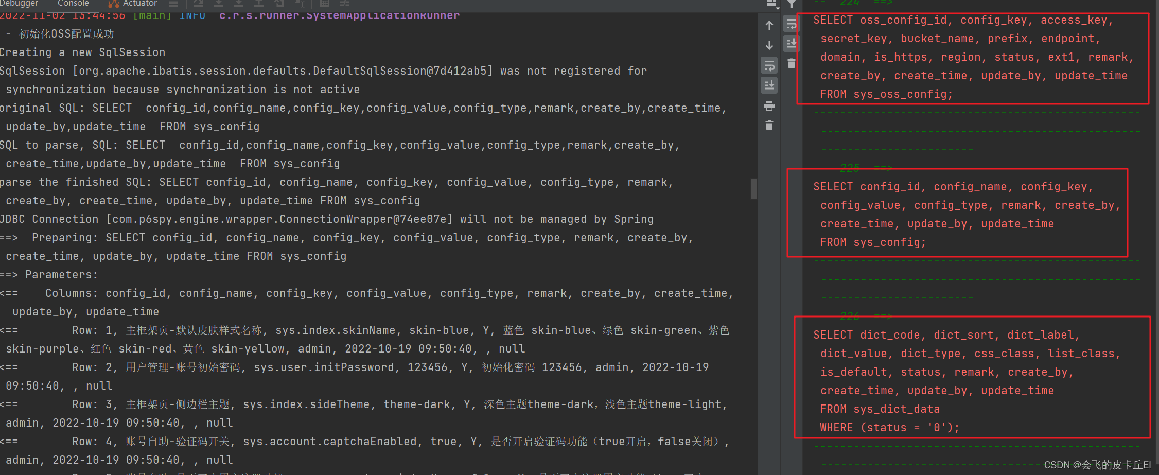 【RuoYi-Vue-Plus】刚启动的时候为什么加载了一些配置，主要看为什么sys_oss_config和sys_config 和sys_dict_data表的数据被加载了 ...