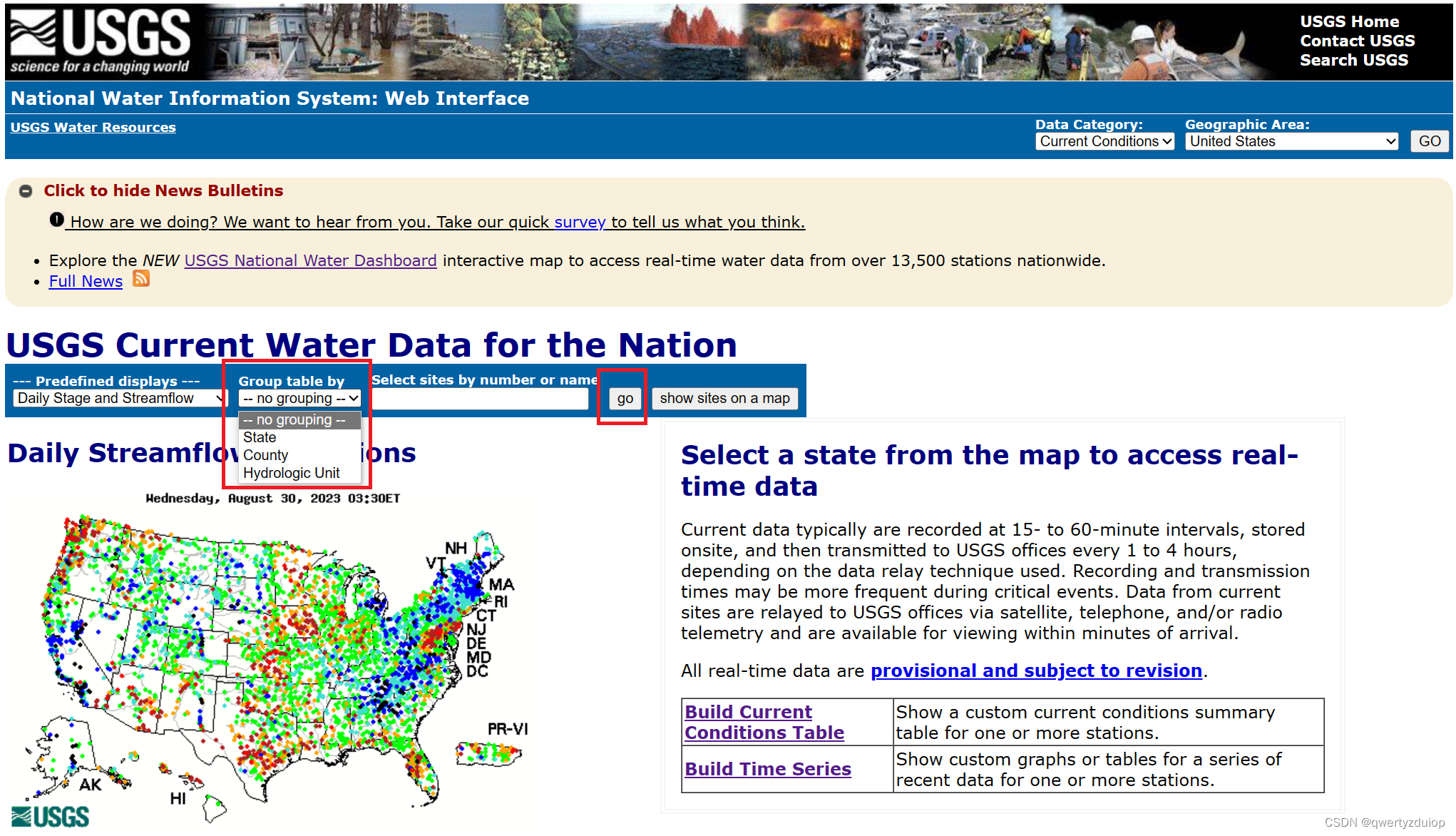 【原创】用USGS网站查看实时水位和流量数据_usgs怎么使用-CSDN博客