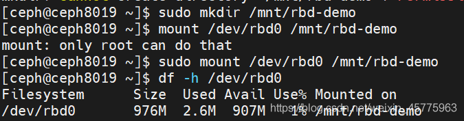 Ceph RBD功能测试_ceph如何查看rbd是精简置备-CSDN博客