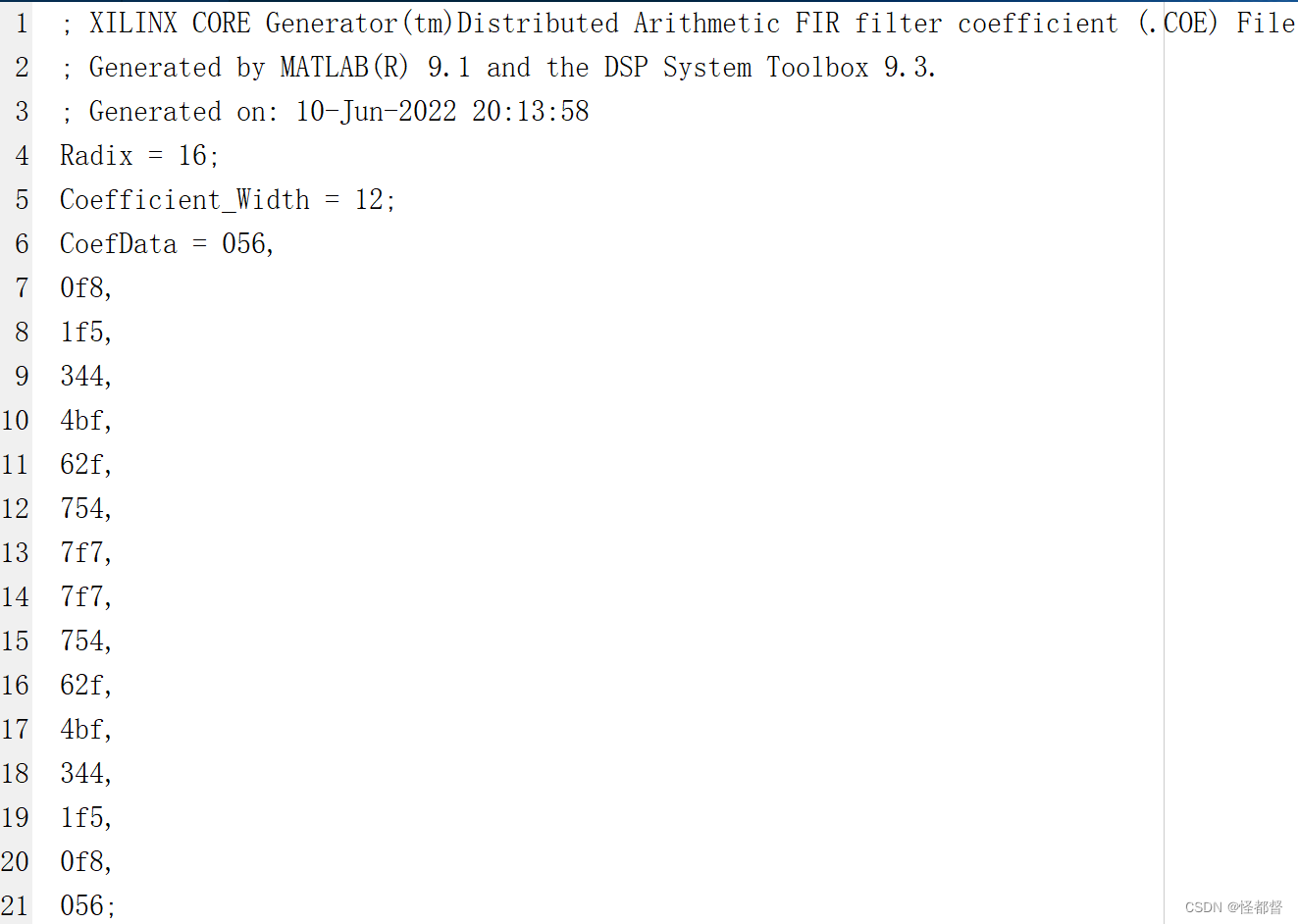 Vivado_FIR滤波器_编程实现与IP核仿真与Matlab设计_fir compiler 7.2-CSDN博客