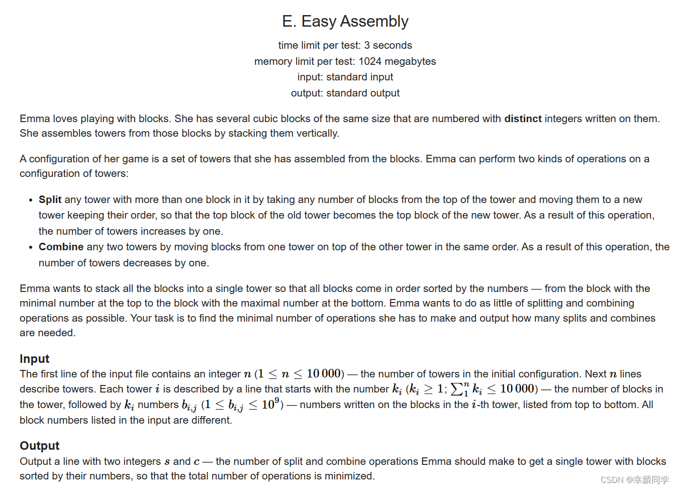 E Easy Assembly—codeforces每日一道思维题2easy Assembly Codeforces 1773e Csdn博客