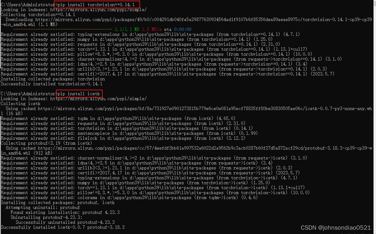 解决pip install icetk运行ChatGLM-6B的问题_importerror: this modeling file requires the follo-CSDN博客