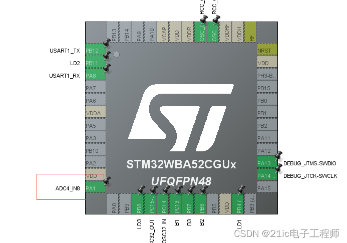 [STM32WBA]【STM32WBA52CG测评】ADC采集_stm32wb adc-CSDN博客
