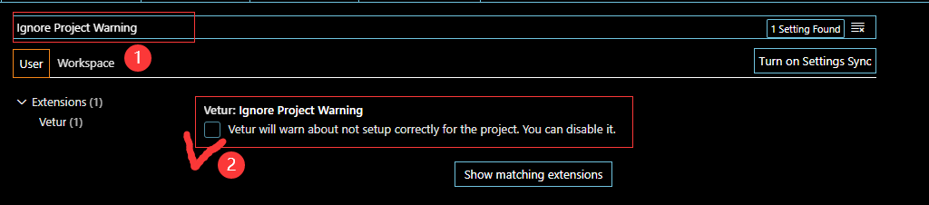 VSCode启动告警 Vetur can‘t find `tsconfig.json` or `jsconfig.json` in E:\VS_CODE\...\project-name 的 ...