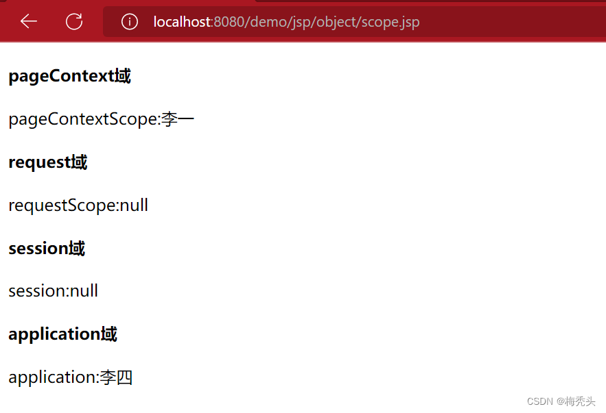 JSP之四大作用域（pageContext,request,session,application）-CSDN博客