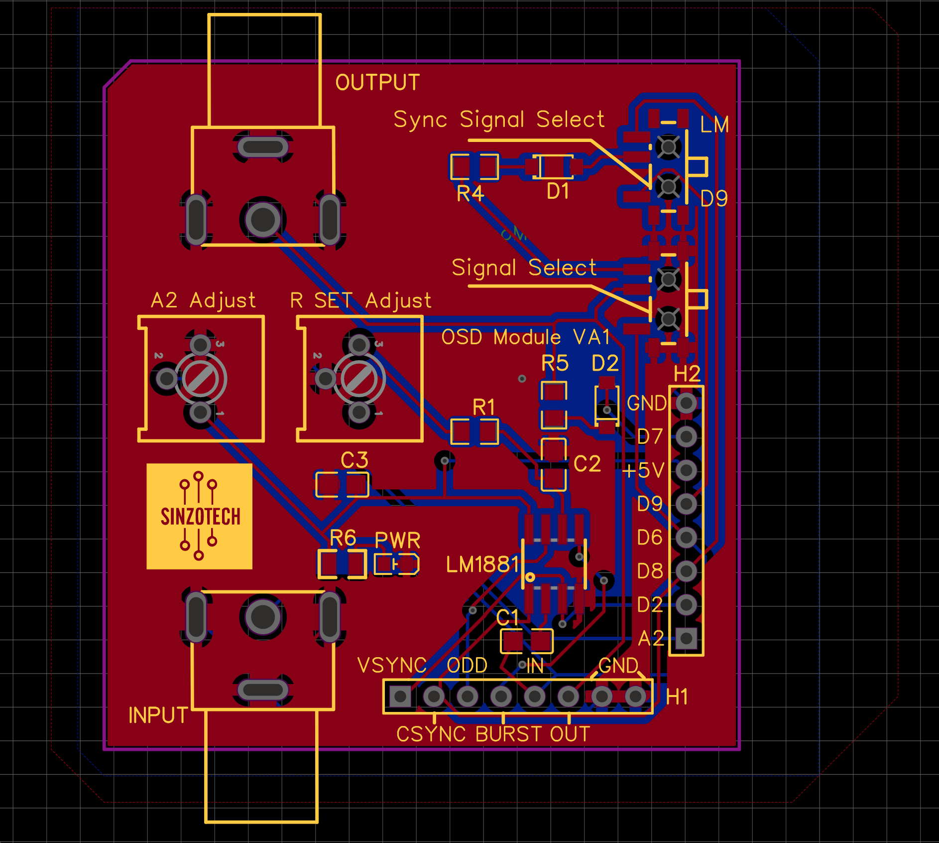 轻轻松实现可编程视频输出，基于LM1881的视频叠加模块