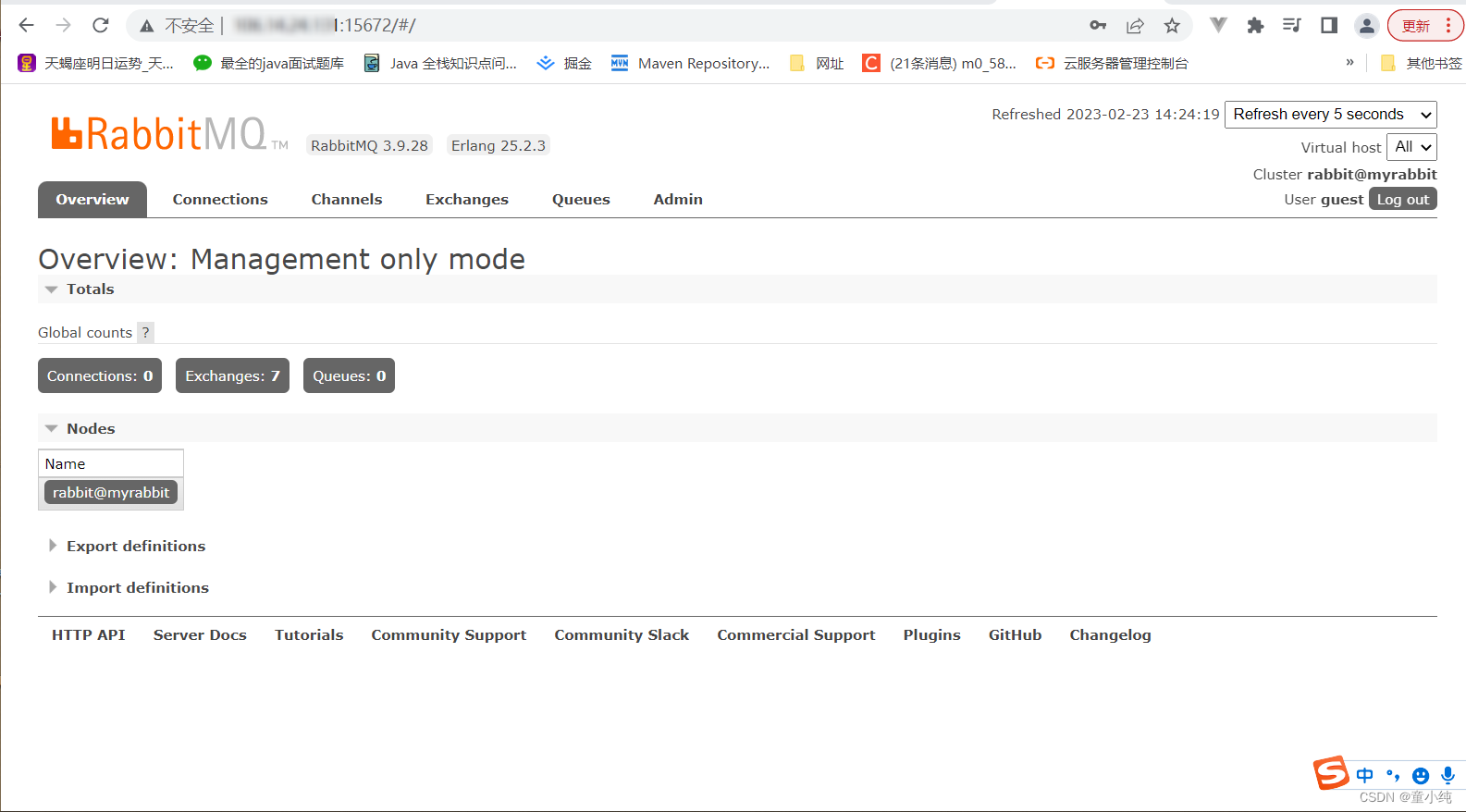 在docker中安装RabbitMQ容器，并且阿里云服务器配置_docker rabbitmq 云服务器-CSDN博客