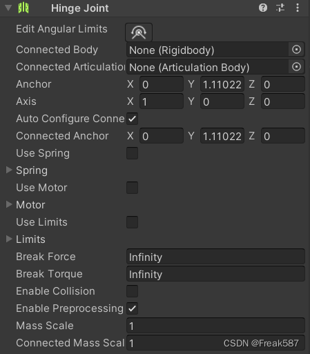 新印象unity第五章笔记--物理系统_unity使用hingejoint之后物理系统消失了-CSDN博客