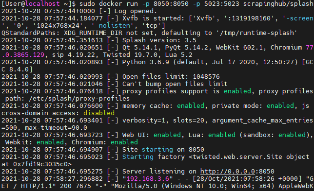 使用docker启动splash服务_splash docker 代理-CSDN博客
