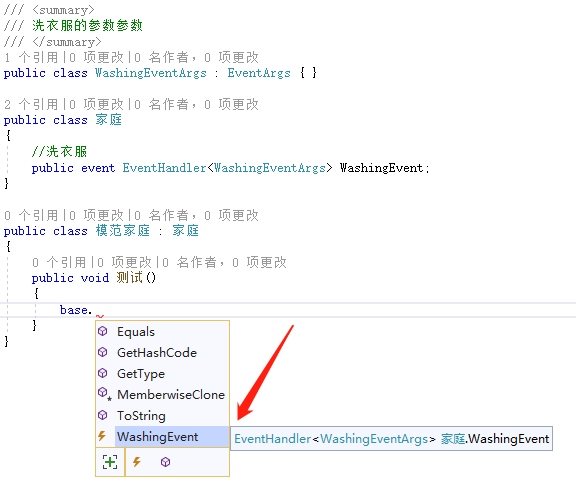 C# event, how to call the event defined by the parent class in the ...