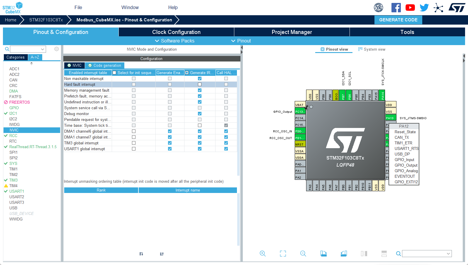 STM32 —— FreeModbus 从机移植，基于 Modbus 协议读取从机温度（AHT20）-CSDN博客