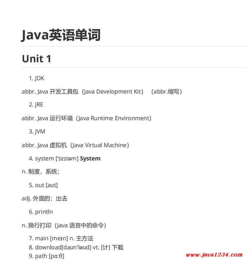 Java英语java英语单词 Pdf 下载 Csdn博客 3181