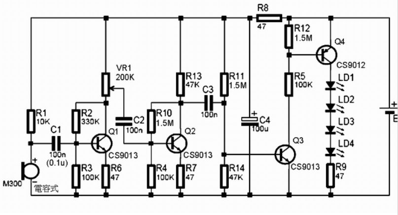 控制led_声控LED电路图分享，以声音来控制LED的明暗闪烁-CSDN博客