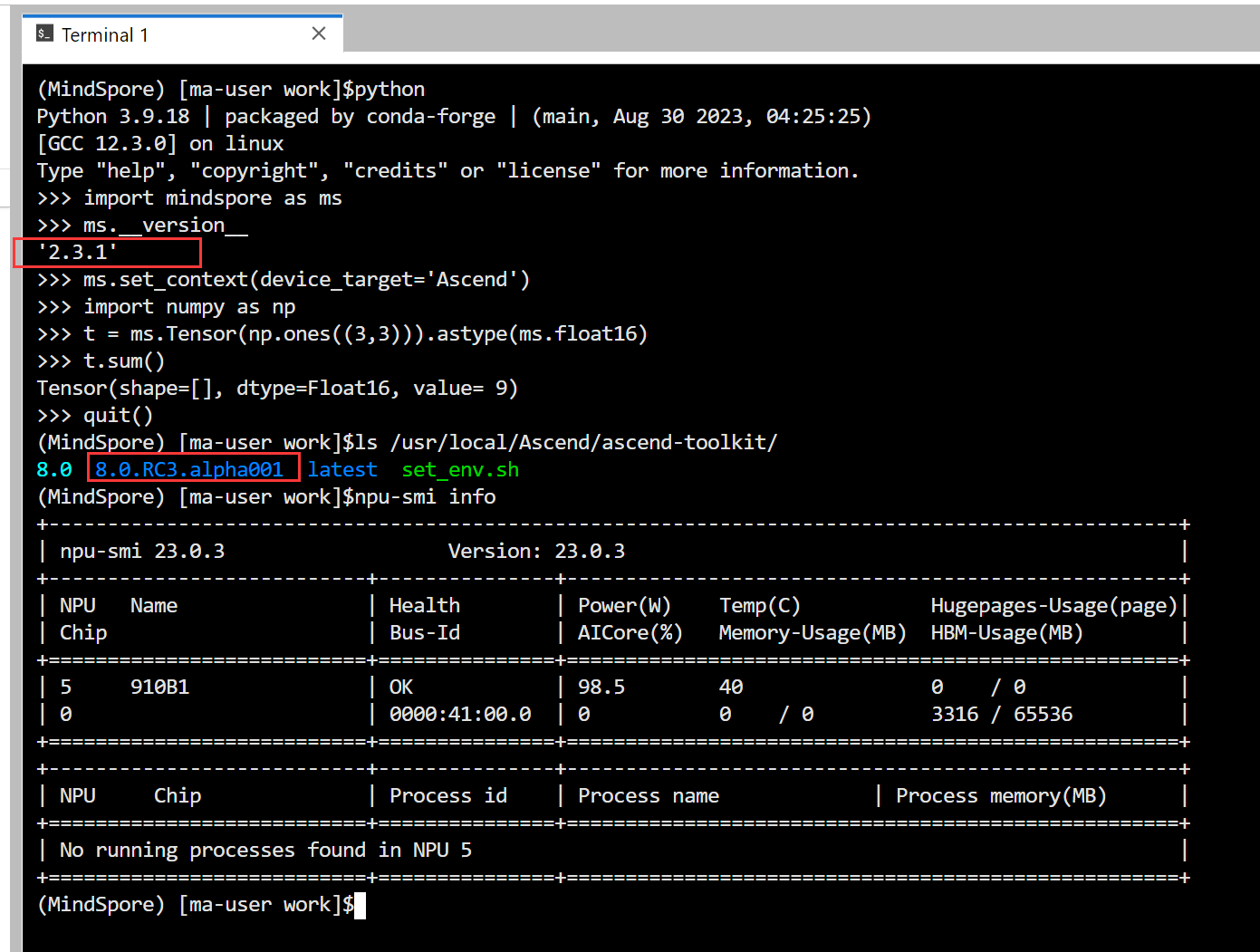 Mindspore安装2.3.1版本后，验证报错Parse dynamic kernel config fail.-CSDN博客