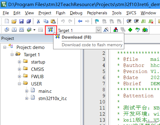 Keil Stm32 开发环境 5 烧写测试程序 Keil 烧写程序 Csdn博客