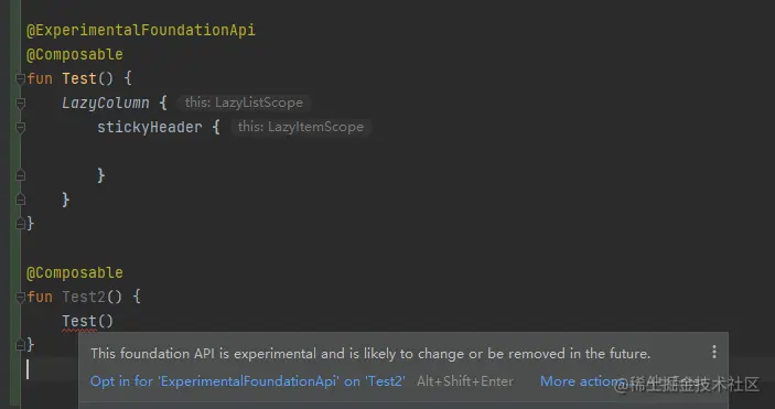 使用 Kotlin 的 Opt In (选择加入)功能注解api提示当前非稳定apioptin Csdn博客