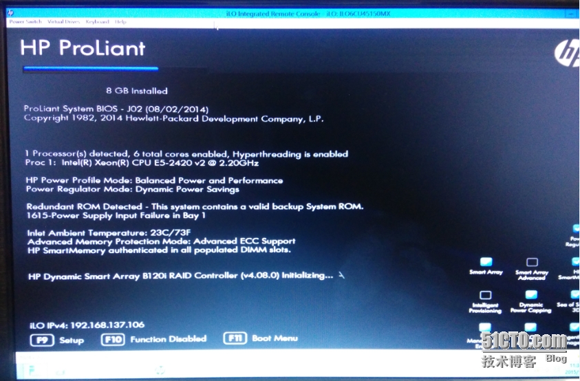 hp服务器f10不显示,HP服务器F10 Function Disabled，无法使用F10安装操作系统-CSDN博客