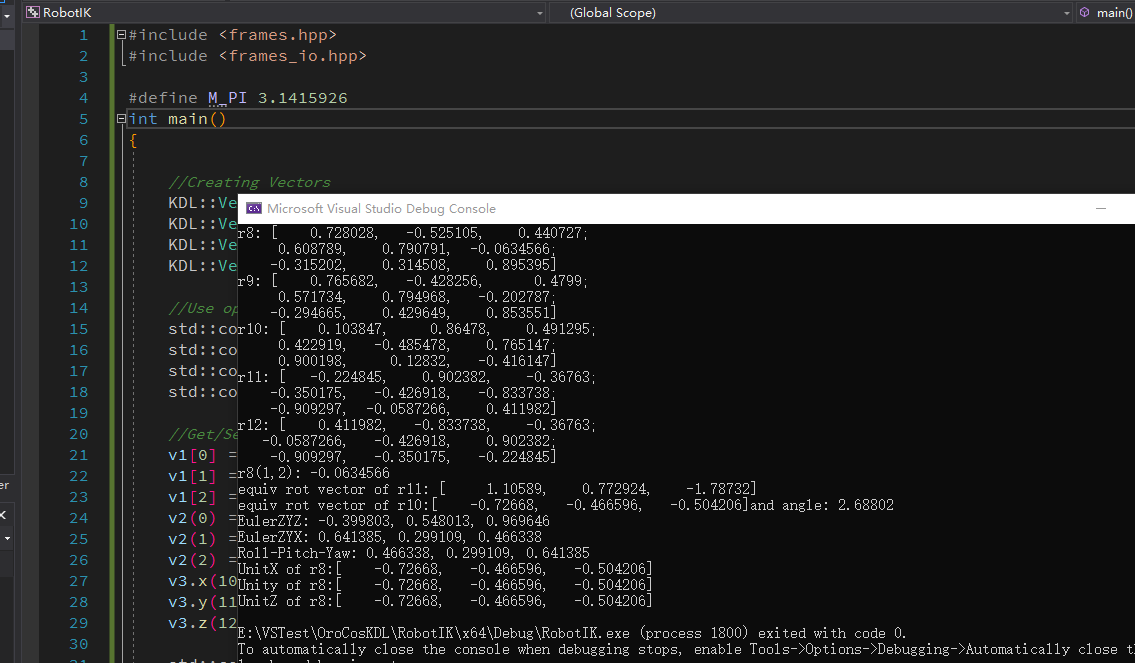 VS2019、Cmake搭建Orocos KDL环境_orocos支持六轴-CSDN博客