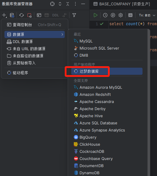 DataGrip连接达梦数据库DM8配置_datagrip 达梦-CSDN博客