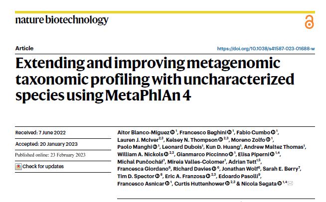 Nat. Biotechnol. | MetaPhlAn 4：扩展和改进宏基因组中囊括未知物种的分类学分析-CSDN博客